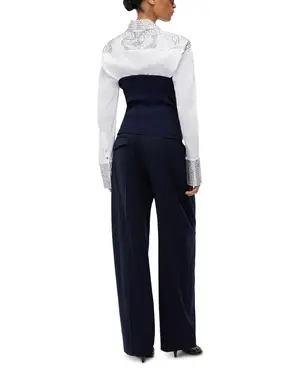 Pinko Cannubi Zip Front Corset Top