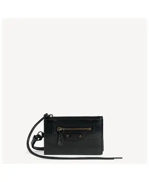 Balenciaga Le City Trifold Wallet On Strap - Black