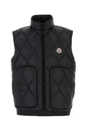 Moncler Nylon Sleeveless Erelia Down Jacket - Black
