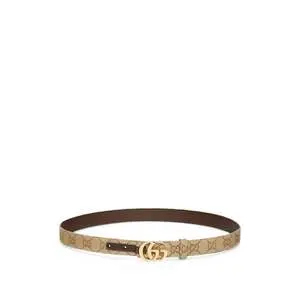 Gucci Canvas And Leather Belt - Cream