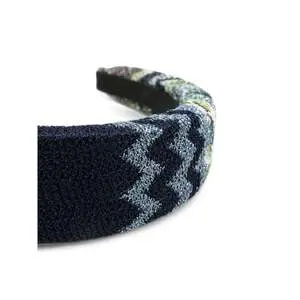 Missoni Zigzag-knit Padded Hair Band - Blue