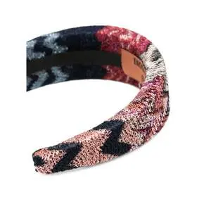 Missoni Zigzag-knit Padded Hair Band - Blue