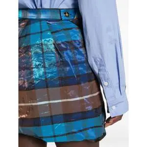 VIVIENNE WESTWOOD Asymmetric Draped Plaid Skirt