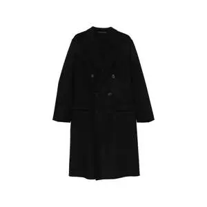 Saint Laurent Coats Double Breasted Coats - Black