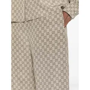 Gucci Gg Supreme Silk Palazzo Pants