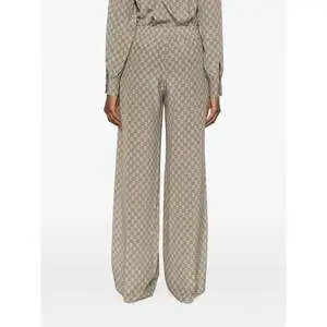Gucci Gg Supreme Silk Palazzo Pants