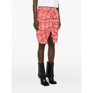 VIVIENNE WESTWOOD Cotton Check Pattern Skirt