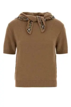 Prada Camel Cashmere Sweater - Brown