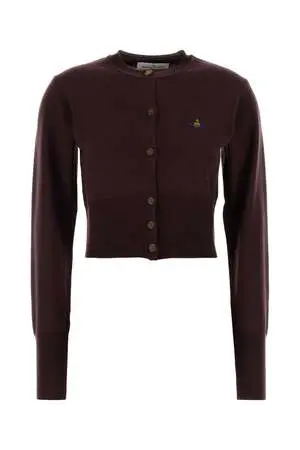 VIVIENNE WESTWOOD Aubergine Wool Bea Cardigan - Purple