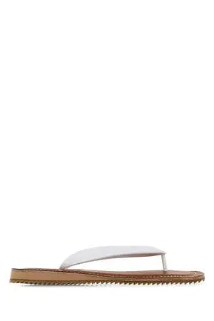 Miu Miu Rubber Thong Slippers - White
