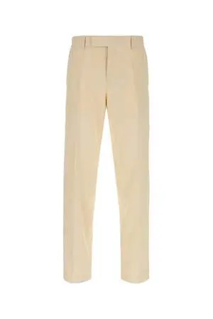 Fendi Cream Gabardine Pant - Yellow