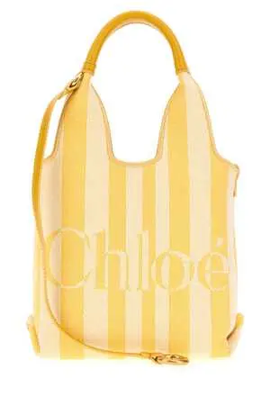 Chloé Embroidered Canvas Stripy Handbag - Multicolor