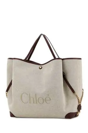 Chloé Grey Canvas Clover Shopping Bag