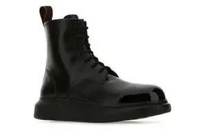 Alexander McQueen Patent Leather Platform Boots