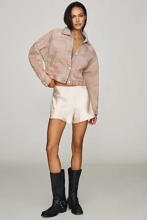 PILCRO Cotton Washed Denim Jacket