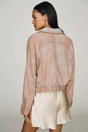 PILCRO Cotton Washed Denim Jacket