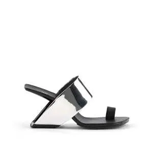 United Nude Loop Toe Hi Sandals - Silver/black