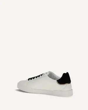 Dolce & Gabbana Leather Sneakers With Logo - White