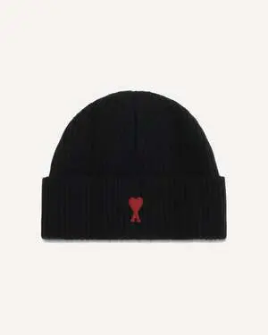 AMI Paris Quota De Coeur Wool Beanie