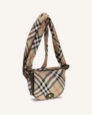 Burberry Ribbon Silk Twill Shoulder Bag - Beige