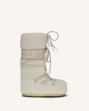 Moon Boot Icon Teddy Boots - White