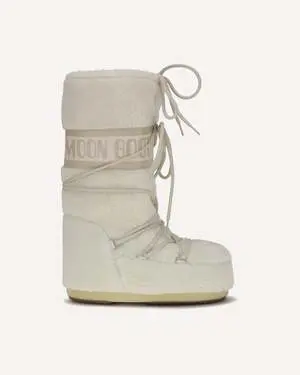 Moon Boot Icon Teddy Boots - White