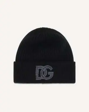 Dolce & Gabbana Logo English Rib Knit Beanie