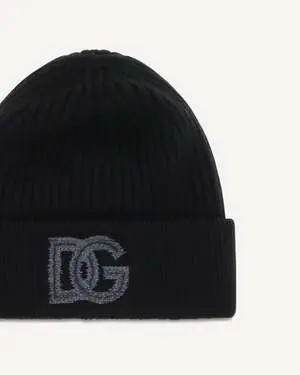 Dolce & Gabbana Logo English Rib Knit Beanie