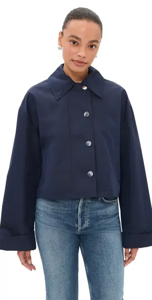 FAVORITE DAUGHTER The Rue Cropped Trench - Navy