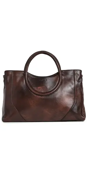 Staud Maude Satchel - Espresso Distressed