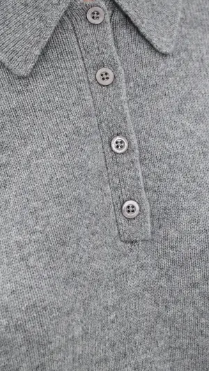 FRAME The Academy Polo Cashmere Pullover