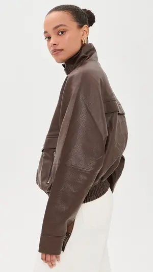 MADISON THE LABEL Nora Faux Leather Jacket