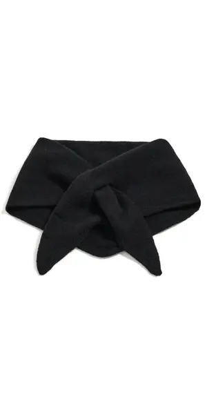 Hat Attack Triangle Wool Knit Scarf - Black