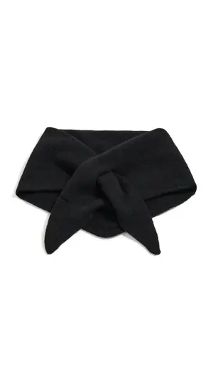 Hat Attack Triangle Wool Knit Scarf - Black