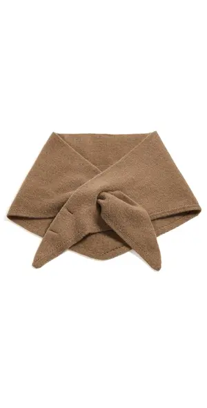 Hat Attack Triangle Wool Knit Scarf - Camel