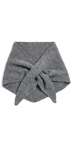 Hat Attack Triangle Wool Knit Scarf Grey