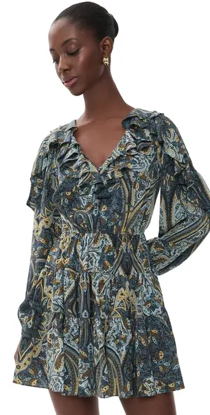 Ulla Johnson Vivi Silk Mini Dress - Prussian