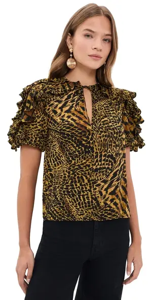 Ulla Johnson Josephine Silk Top - Wren