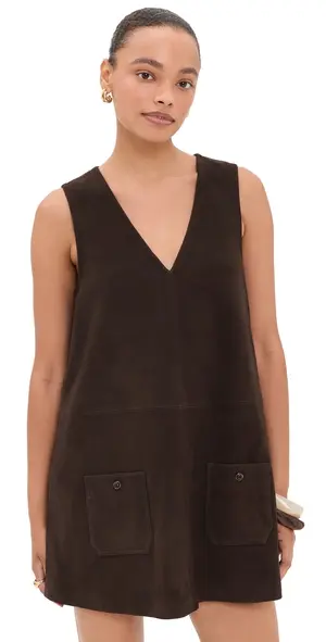 FRAME Suede Safari Tent Dress