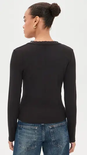 FRAME The Rib Trim Cardigan