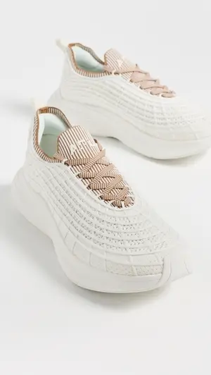 Apl Zipline Sneakers - Ivory/tan/ribbed