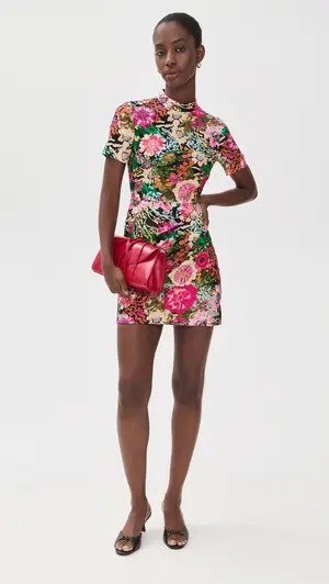 Saloni Draped Mini Dress