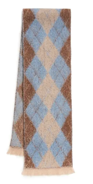 Hat Attack Argyle Scarf - Brown/blue