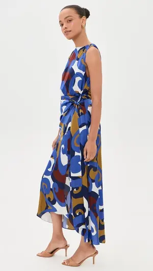 Misa Miles Satin Midi Dress
