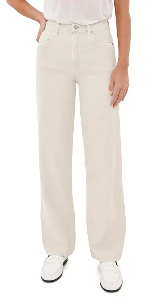 AGOLDE Ren High Rise Wide Leg Corduroy Pants - Bone