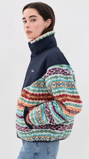 Polo Ralph Lauren Jacquard Knit Funnel Neck Jacket