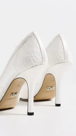 Mach & Mach Devon Chantilly Lace Pumps