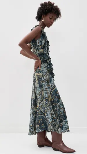 Ulla Johnson Ameline Silk Dress - Prussian