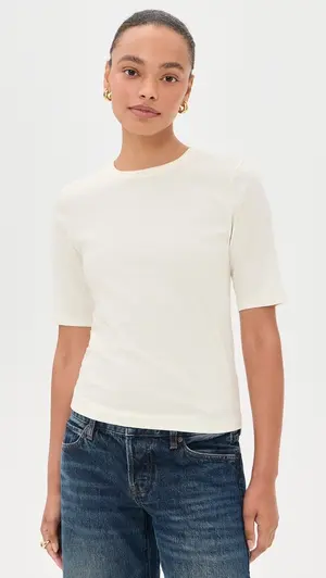 PISTOLA Melika Quarter Sleeve Crew Neck Tee
