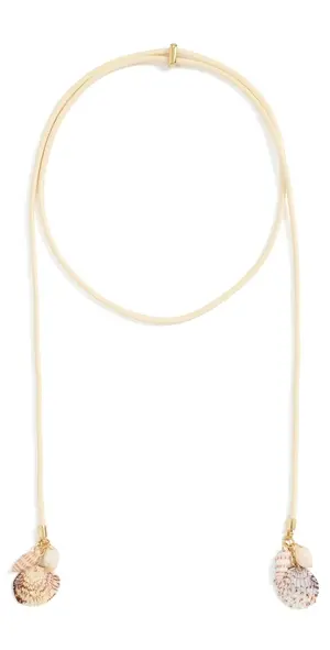LOGAN TAY Shell Drop Wrap Necklace - White